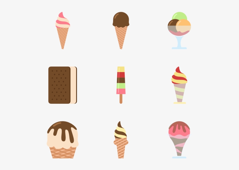 Ice Cream Pack 20 Icons - Ice Cream Design Png - 600x564 PNG Download ...