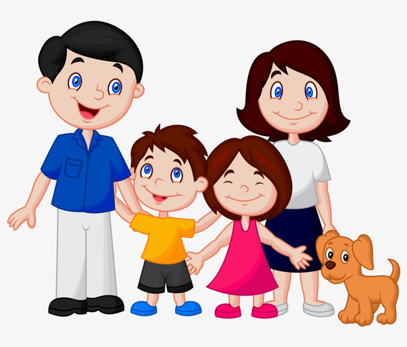 Family Clipart Png - Happy Family Cartoon - 800x630 PNG Download - PNGkit