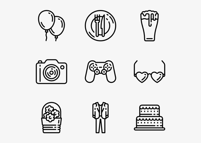 Party Elements 50 Icons - Hip Hop Icon Png - 600x564 PNG Download - PNGkit