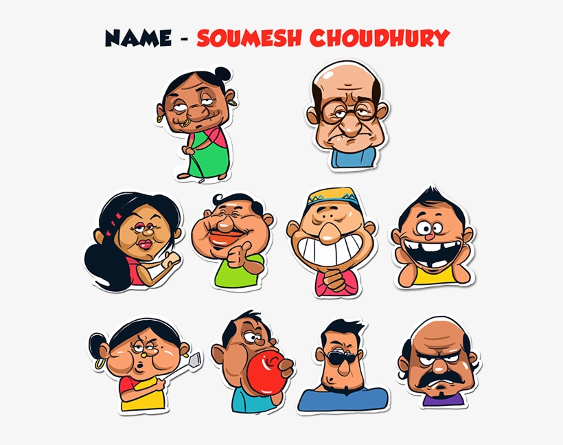 Indian Clipart Family Member - Behance - 600x600 PNG Download - PNGkit