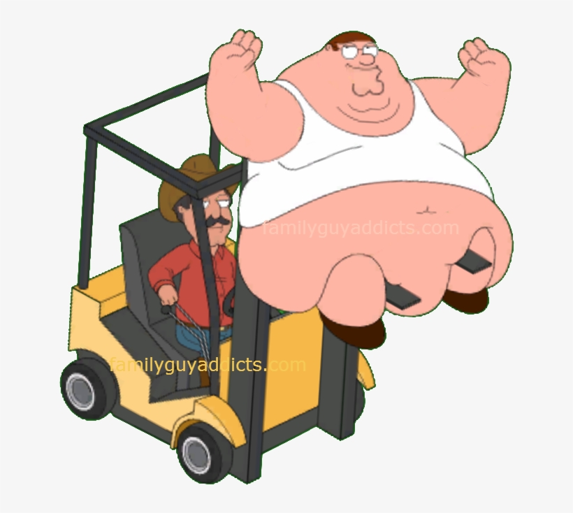 Forklift Peter - Fat Guy On Forklift - 661x682 PNG Download - PNGkit
