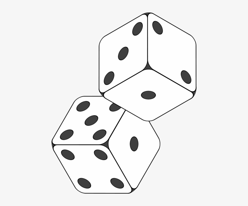 Black And White Of Dice Clipart