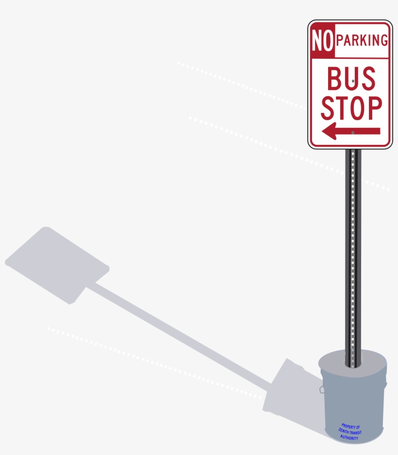 This Free Icons Png Design Of Bus Stop Sign In Cement - 2400x2624 PNG ...