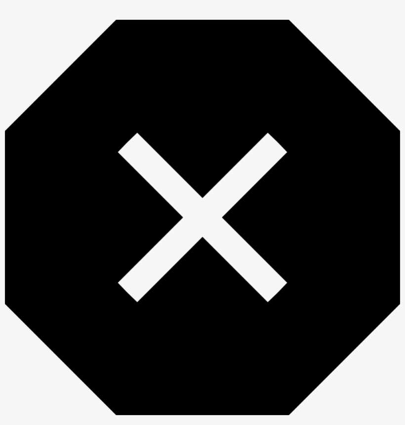 Stop Sign - - Cross - 980x980 PNG Download - PNGkit