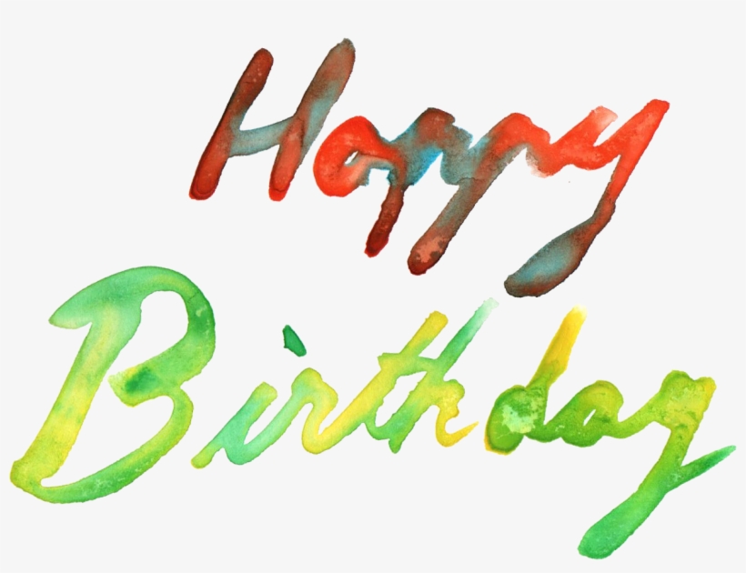 Png File Size - Happy Birthday Watercolor Png - 1024x738 PNG Download ...