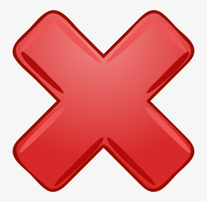 Red Cross Mark Clip Art At Clker - Big Red X - 600x600 PNG Download ...