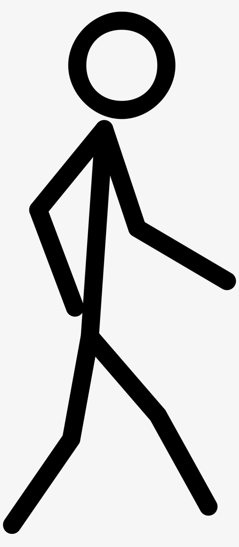 Walking Stick Figure Icon