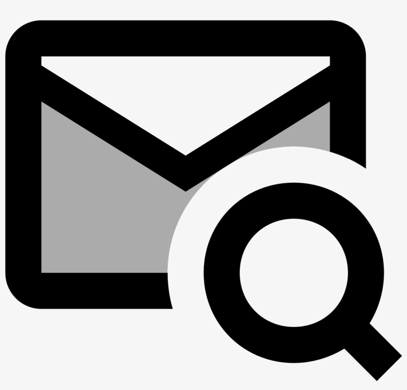 Search In Mail Icon - Email - 1600x1600 PNG Download - PNGkit