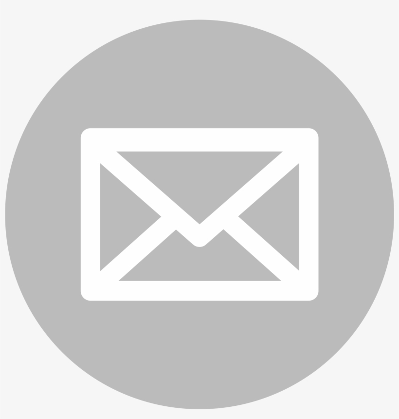 Mail Icon White On Grey - Transparent Background Email Logos - 800x800 ...