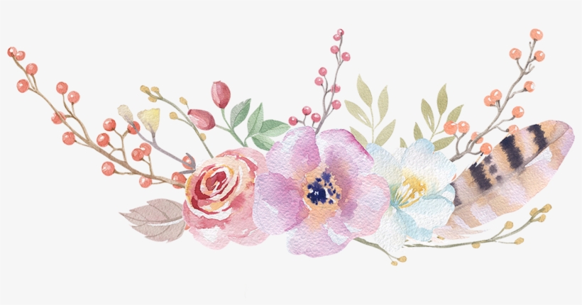 Boho Vector Watercolor Download - Bohemian Watercolor Flowers Png ...