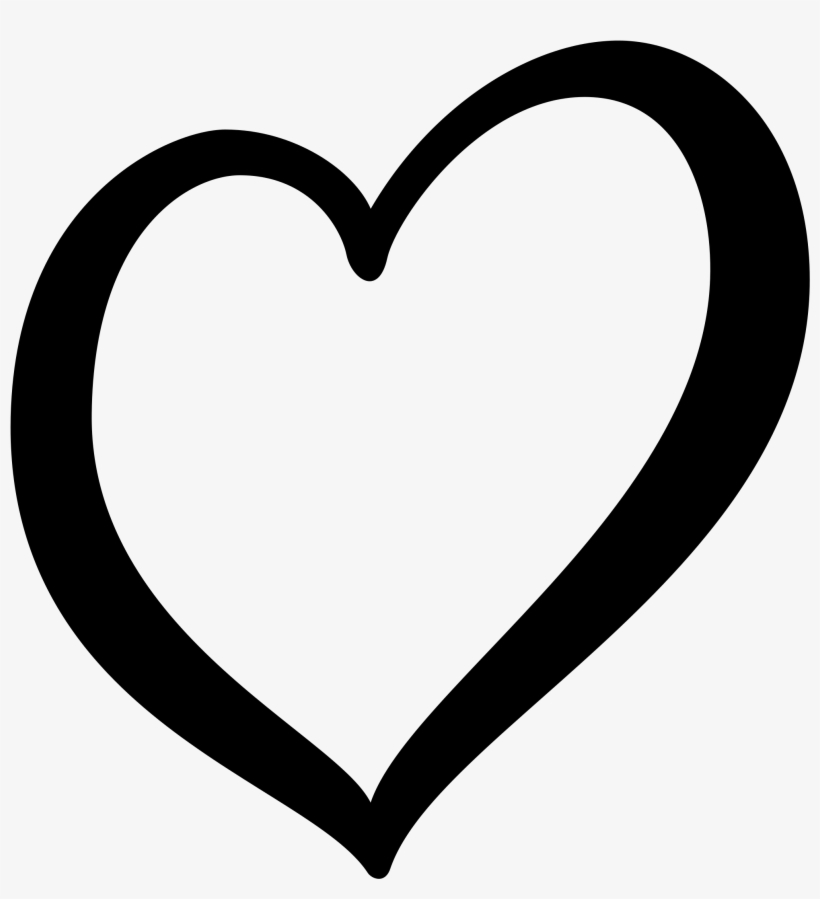 Download Transparent Heart Png Outline Black Vector Library ...