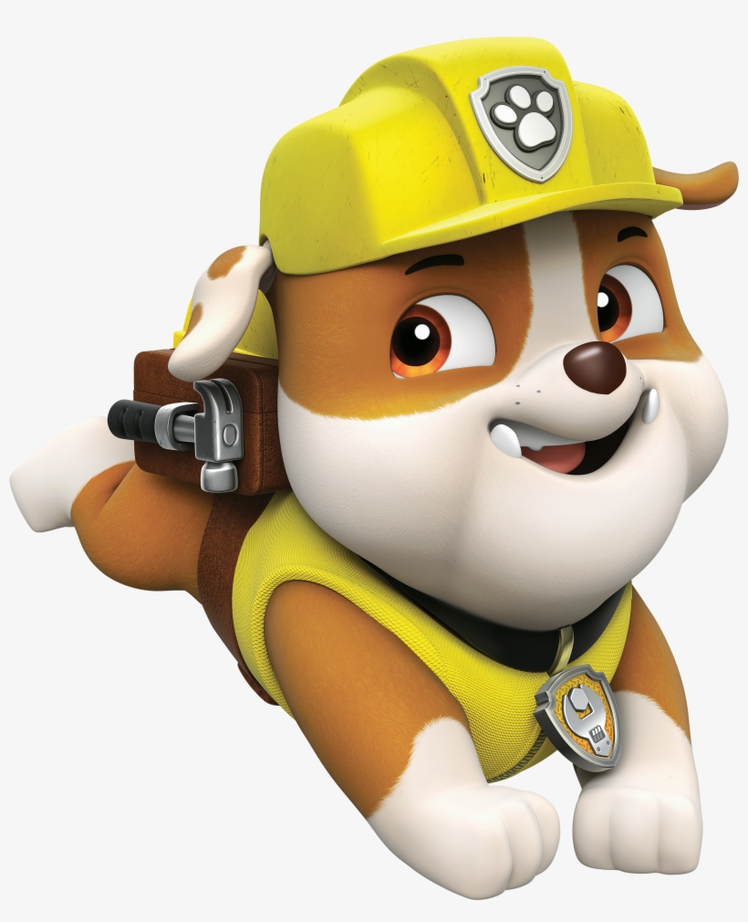 Paw Patrol Rubble Png Cartoon Image - Rubble Paw Patrol Clipart ...