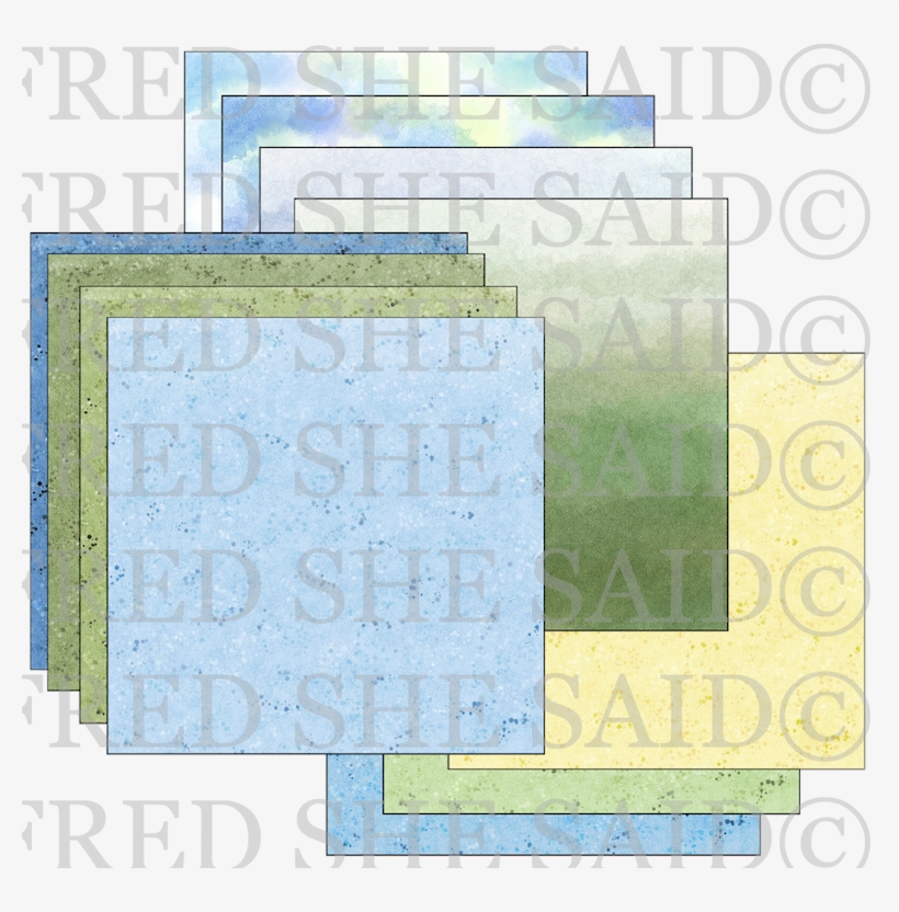 Digital Paper Blue & Green Watercolor Papers [digi4002fs] - Grass ...