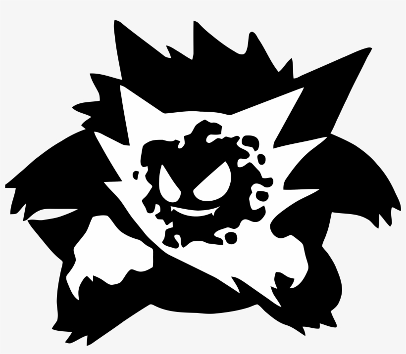 Download Transparent Gastly Haunter Gengar Stencil - Pokemon Gastly ...