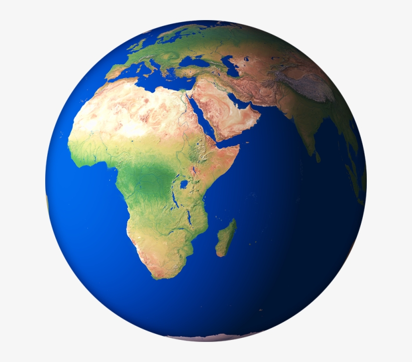 3d Earth Render 04, Globe, Earth, Planet Png And Psd - Africa To The World - 640x640 PNG ...
