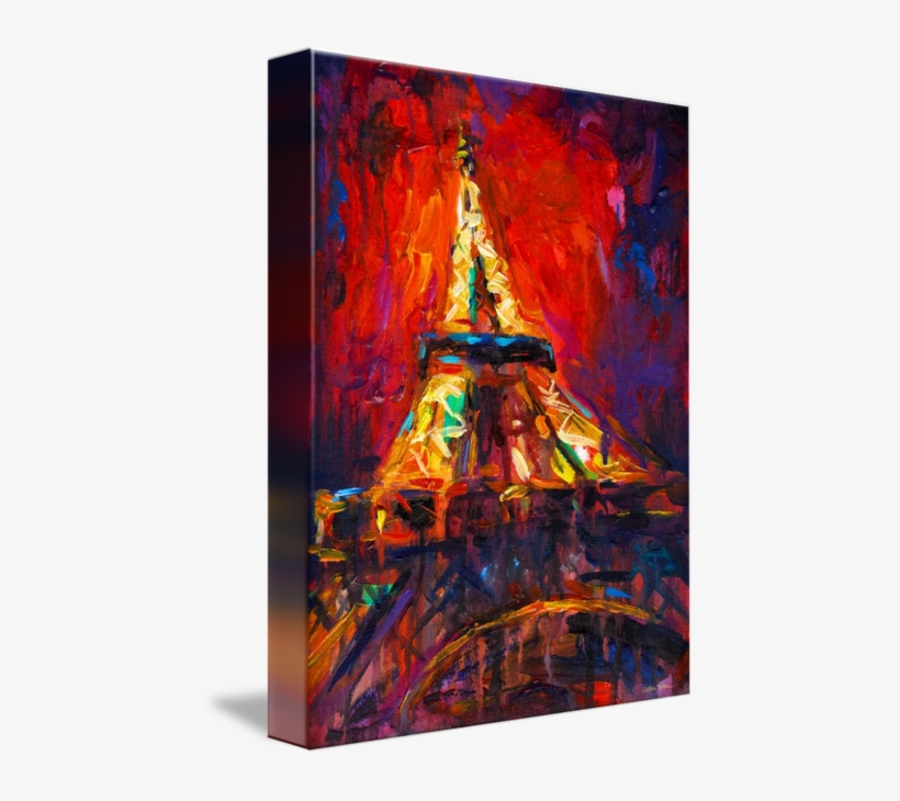 Abstract Impressionistic Eiffel Tower Painting - 449x650 PNG Download ...