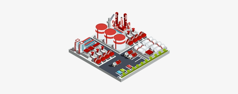 Vector Isometric Illustrations Oil Refinery, Refinery, - Refinery ...