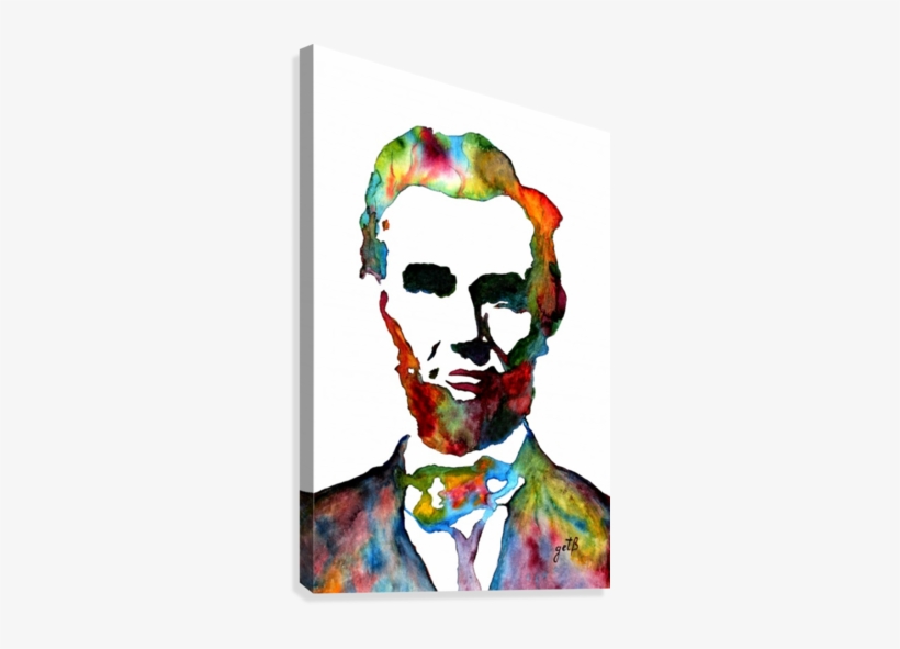 Abraham Lincoln Original Watercolor Canvas Print - Abraham Lincoln ...
