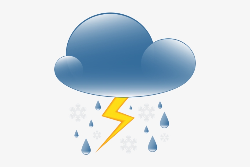 Free Png Thunder Rain And Snow Weather Icon Png Images - Rain And ...