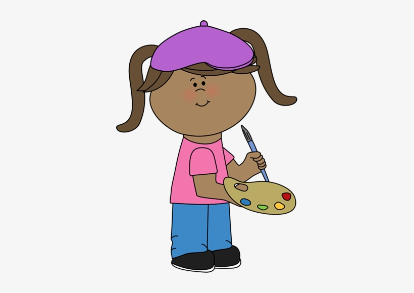Girl Artist Clip Art - 359x500 PNG Download - PNGkit