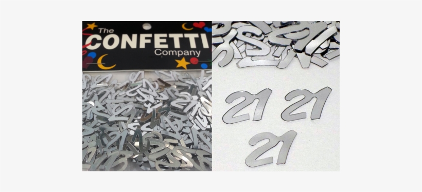 Scatter Confetti 21 Holographic - Number 21 Confetti - 500x500 PNG ...