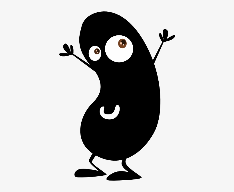 Jelly Beans Clipart Animated - Black Bean Clip Art - 408x593 PNG ...