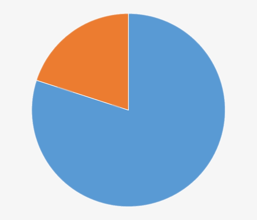80% Pie Chart Orange - Circle - 1112x713 PNG Download - PNGkit