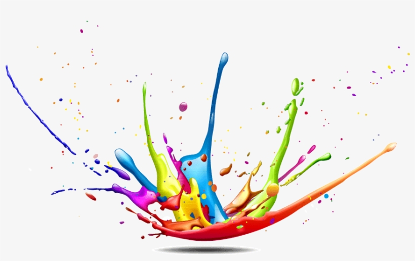 Decorative Figure Color Cmyk Paint Splash Model Clipart - Cmyk Splash ...