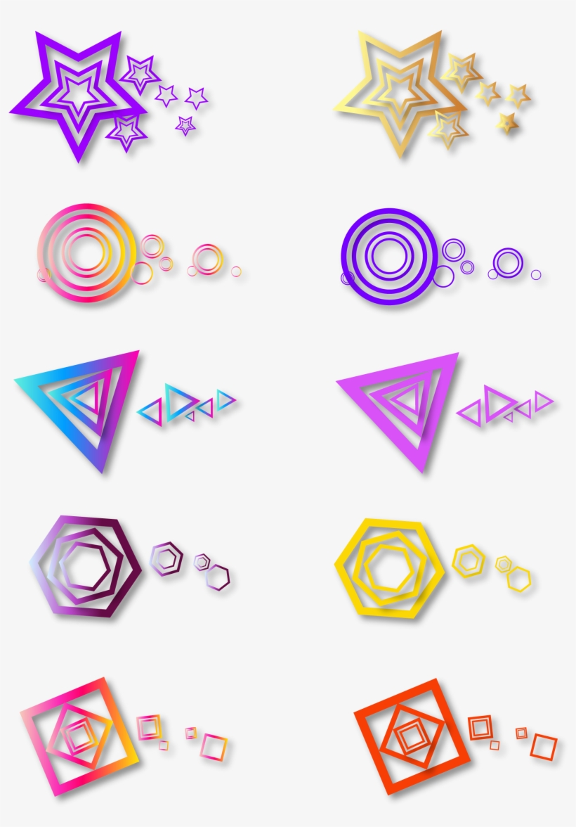 Repeat Polygon Decorative Pattern Gradient Png And - Polygon ...