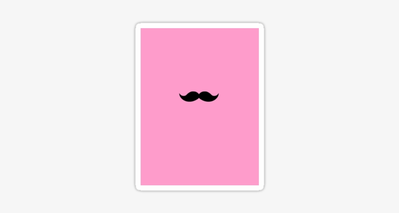 Mustache Pink Background Stickers By Mckenzie Nickolas - Mustache ...