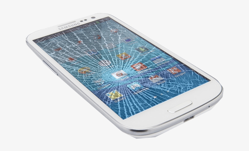 Cracked Screen Repair - Samsung Galaxy - 750x518 PNG Download - PNGkit