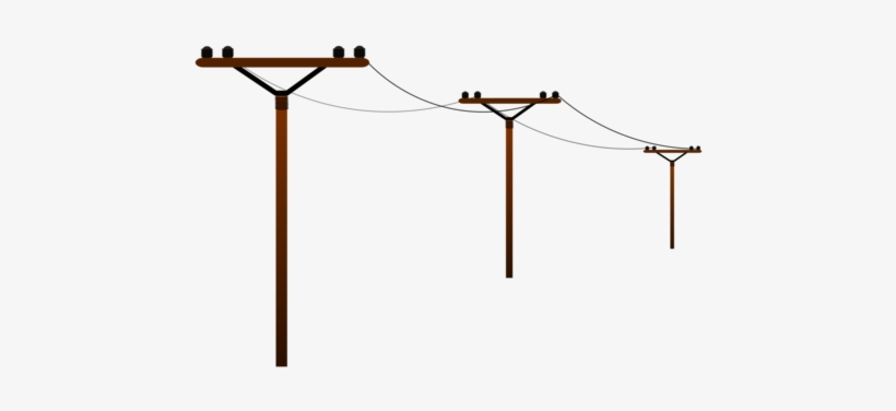 Grid Utility Pole Electric Power Industry Drawing - Power Lines Clip ...
