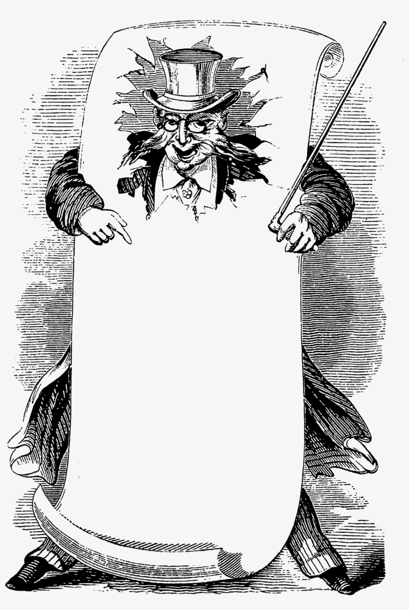 Download Transparent 0293 Victorian Man Advertising Blank Banner Free ...