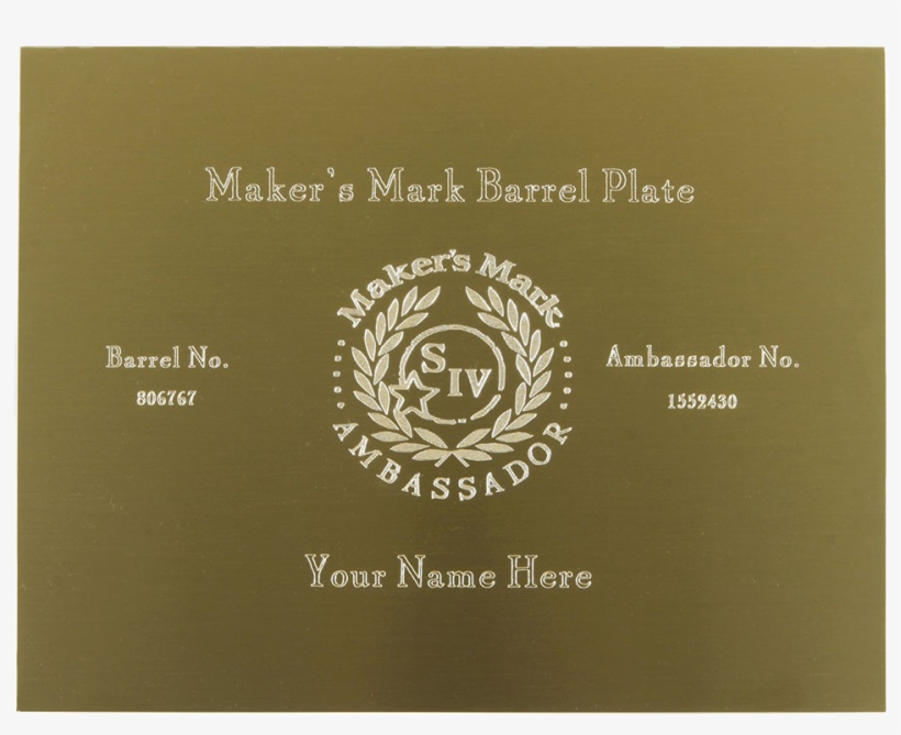 Personalized Ambassador Barrel Plate - Circle - 1000x1000 PNG Download ...