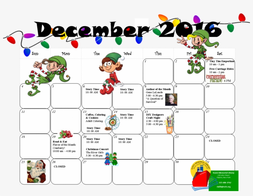 December Calendar - Cartoon - 1200x873 PNG Download - PNGkit