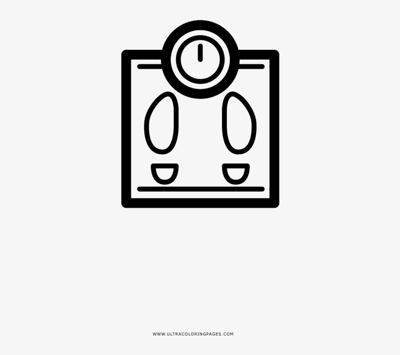 Weight Scale Coloring Page - Circle - 1000x1000 PNG Download - PNGkit