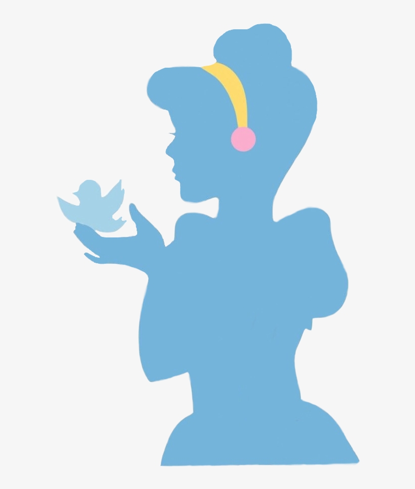 Cinderella Sticker - Blue Cinderella Silhouette - 606x888 PNG Download ...
