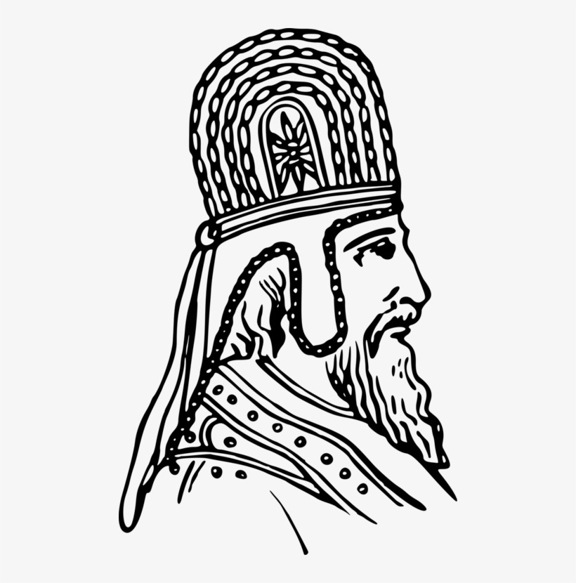 Line Art Headgear Persian People Farsi Monarchy - Illustration ...
