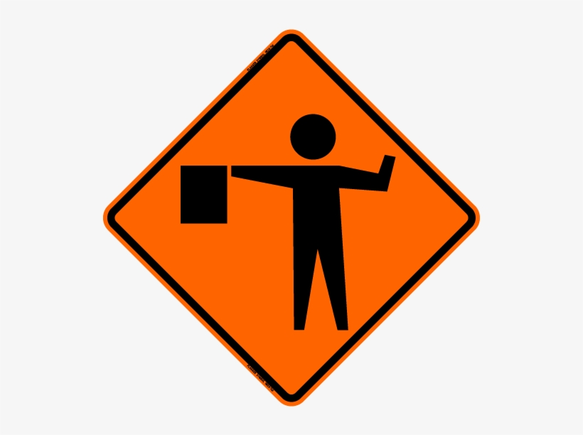Flagger Symbol - Ahead Sign - 551x551 PNG Download - PNGkit