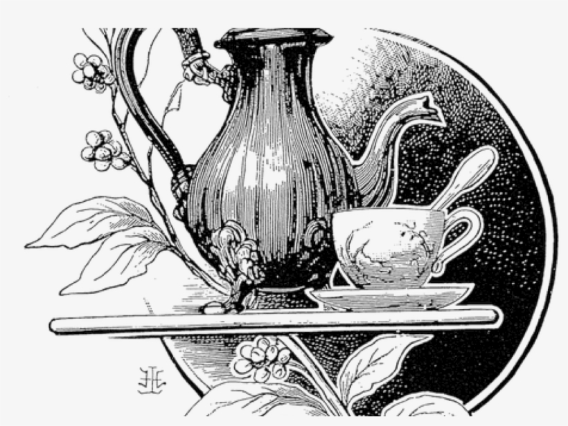 2622 Tea Time Victorian Era Free Vintage Clip Art Free - Victorian Tea ...