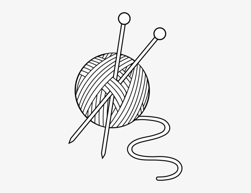 Clip Art Ball Of Yarn Clipart - Wool Black And White - 373x550 PNG ...