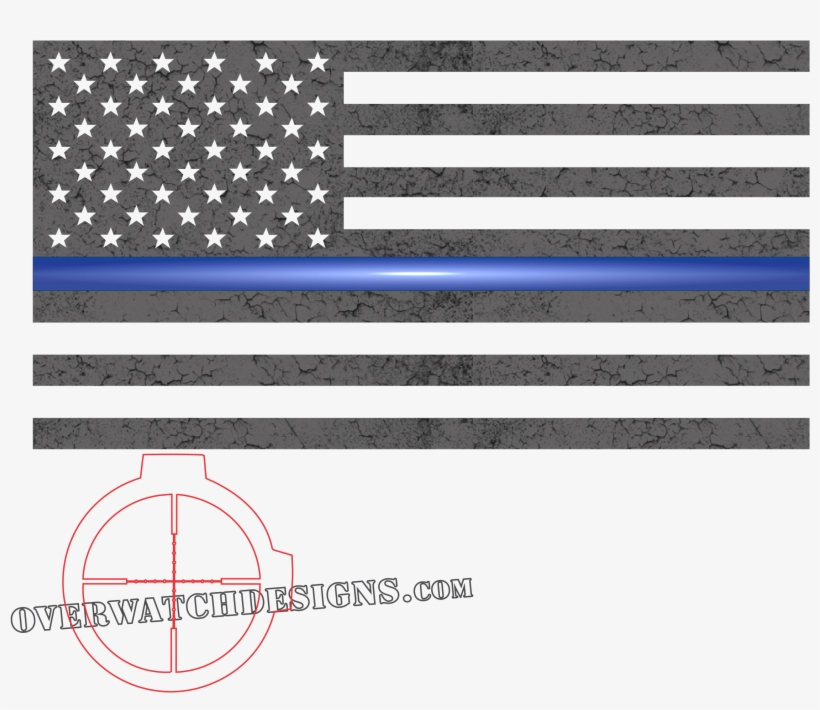 Thin Blue Line Sticker - Transparent Thin Blue Line Flag - 2401x2393 ...