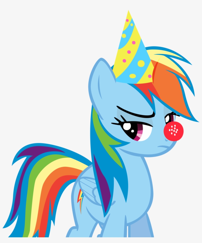 Chromadancer, Clown Nose, Hat, Party Hat, Rainbow Dash, - Rainbow Dash ...