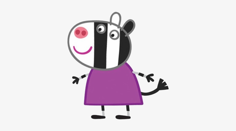 Zoe Zebra - Zoe Zebra Peppa Pig - 394x406 PNG Download - PNGkit
