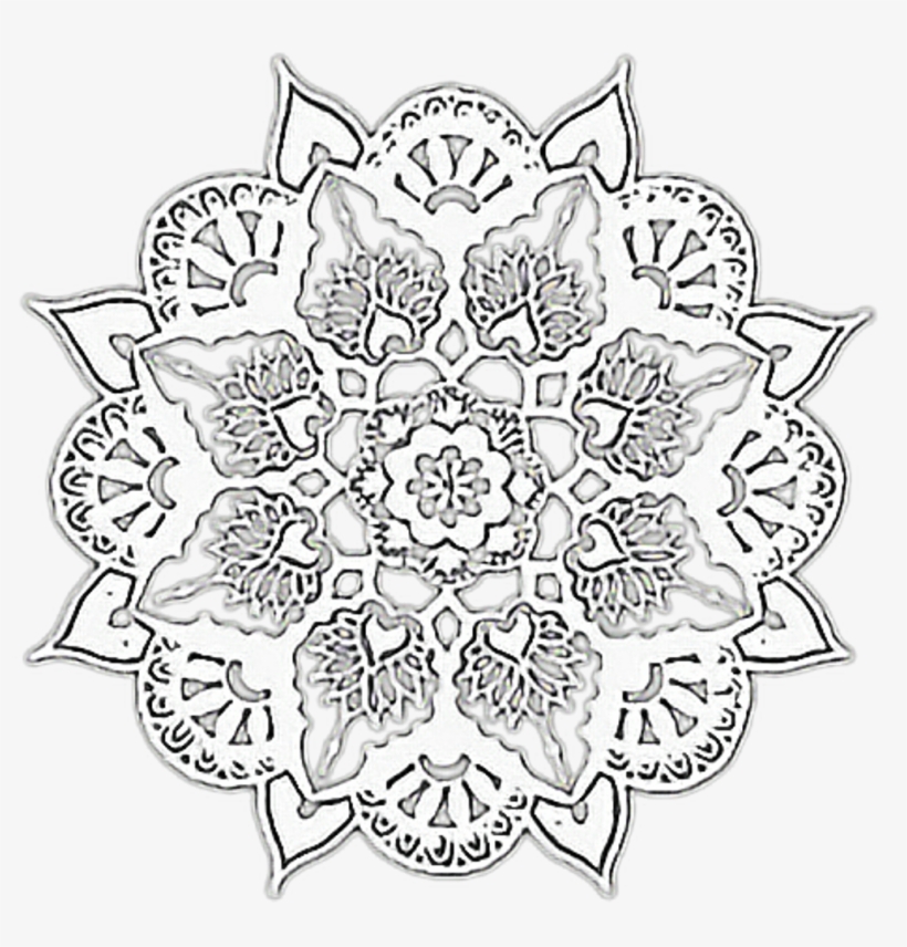 Picsart Overlay Overlays Pfp Mandala Mandalas Patterns - Mandala Black ...