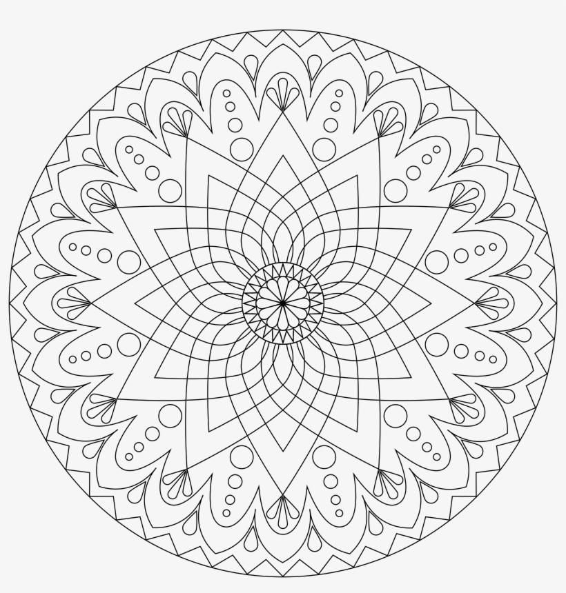 Download Transparent Free Mandala Coloring Pages 1400 1416 High ...