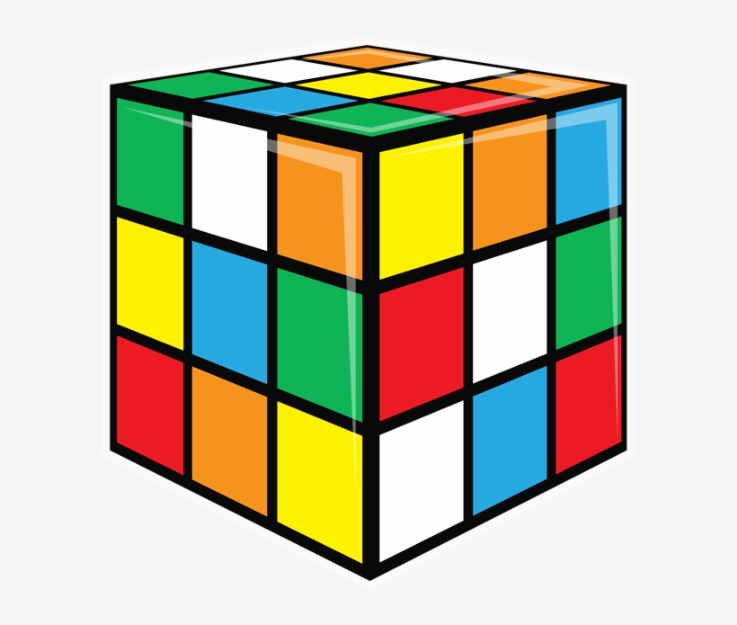 Download Transparent Rubix Cube - Neon 80s Rubik's Cube - PNGkit