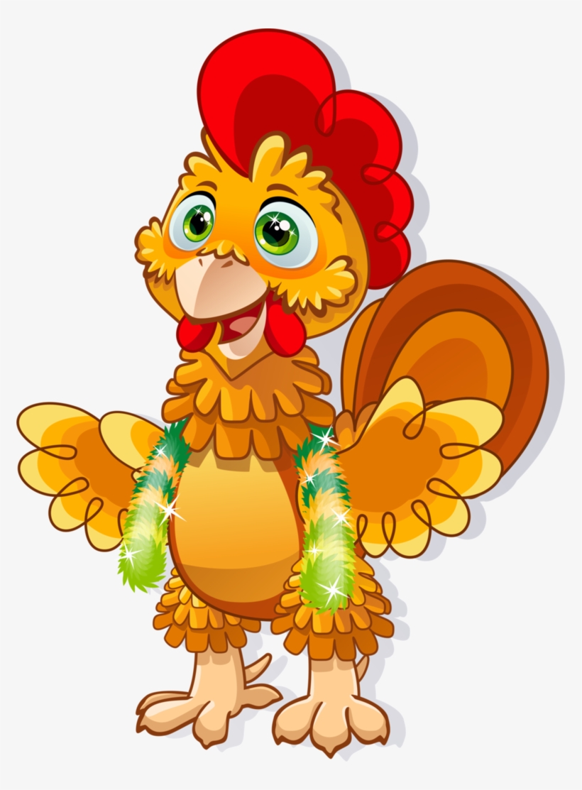 Cartoon Rooster Symbol Of 2017 Year By Youlia007 On - Vexel - 773x1033 ...