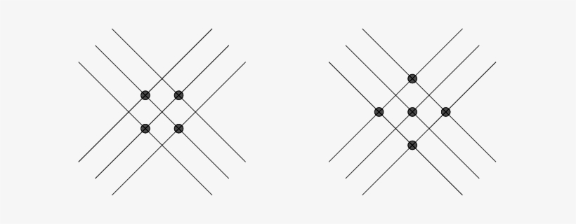 Intersection Of 2 × 3 Diagonal Consecutive Lines - Intersection ...