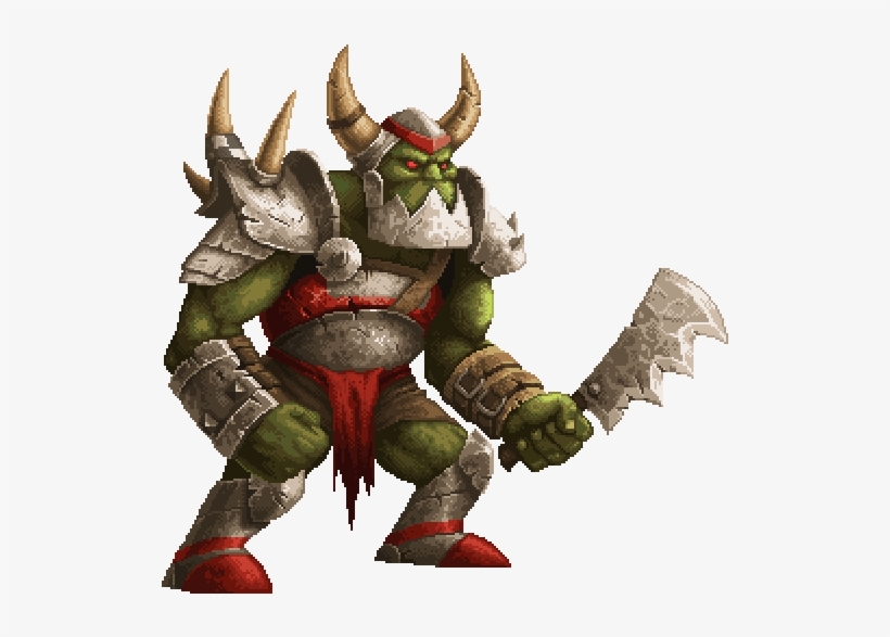Pixel Art Warhammer Orc By Fox Demon Kasumi On Deviantart - Orc Pixel ...